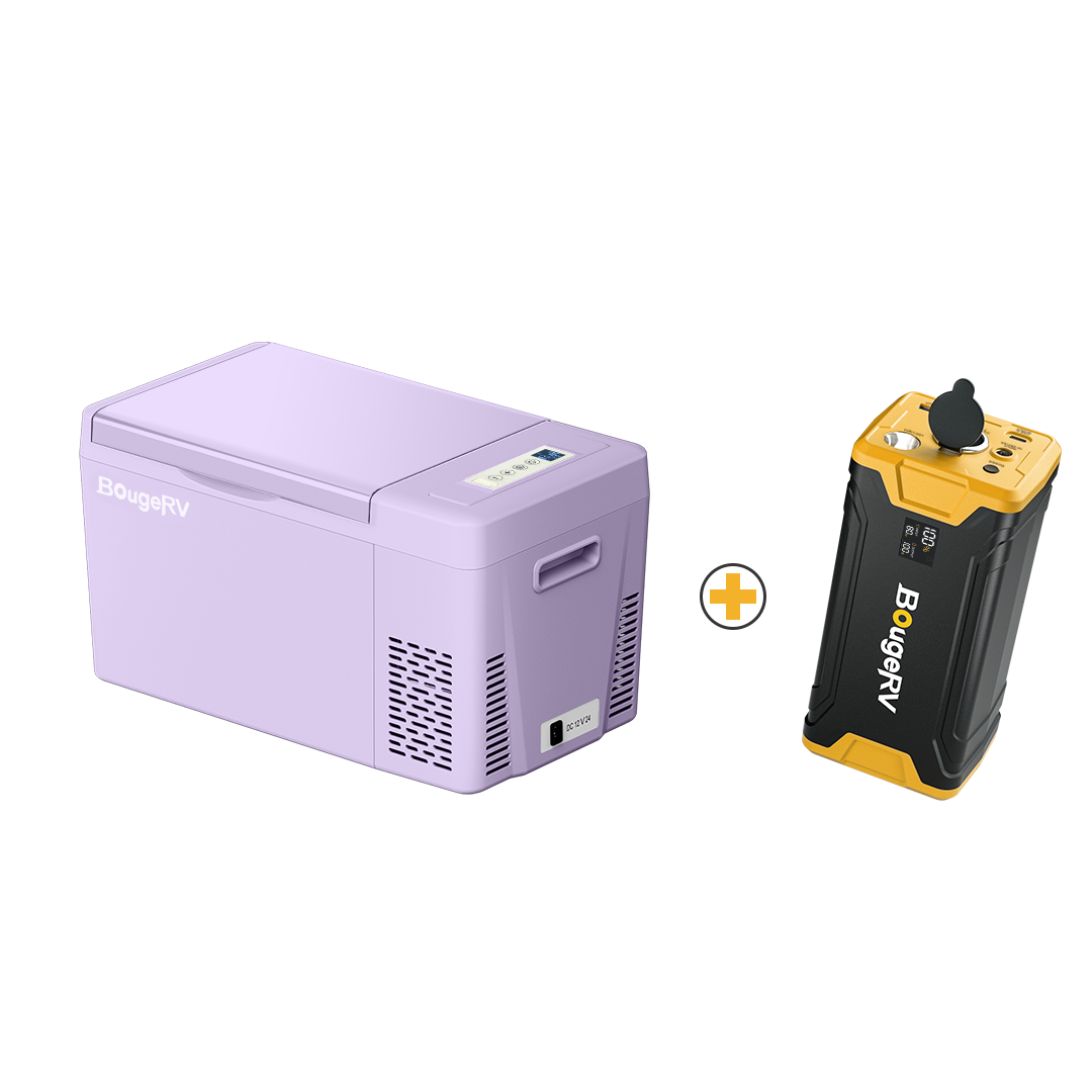 BougeRV 12V 23 Quart Colorful Purple Portable Fridge