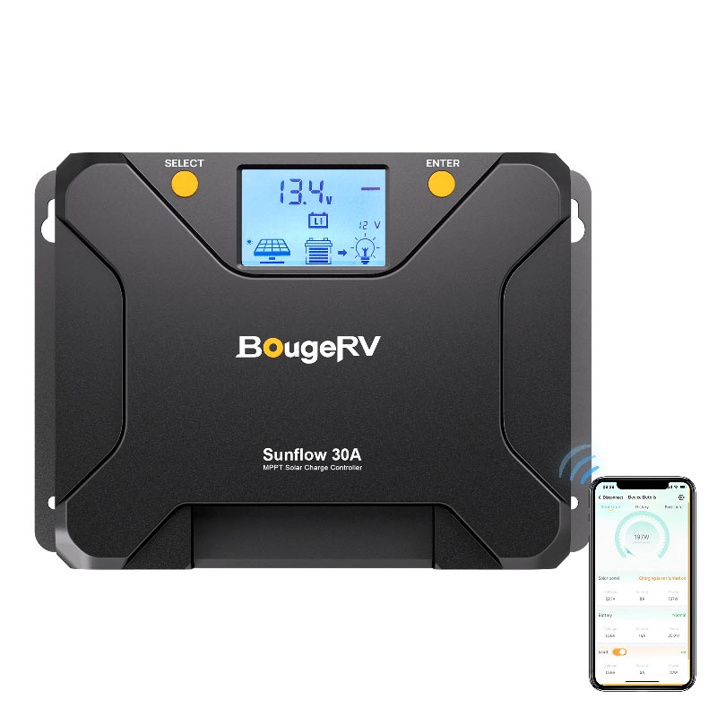 30 Amp MPPT Solar Charge Controller – BougeRV