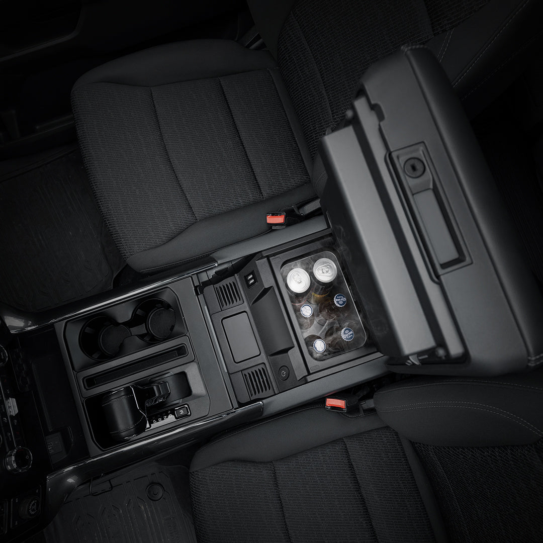 Ford F150 Center Console Refrigerator, Center Console Cooler - BougeRV